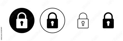 Lock Icon Vector Padlock Sign And Symbol Encryption Icon Security