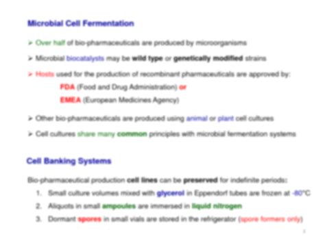 Microbial Fermentation Cell Banking