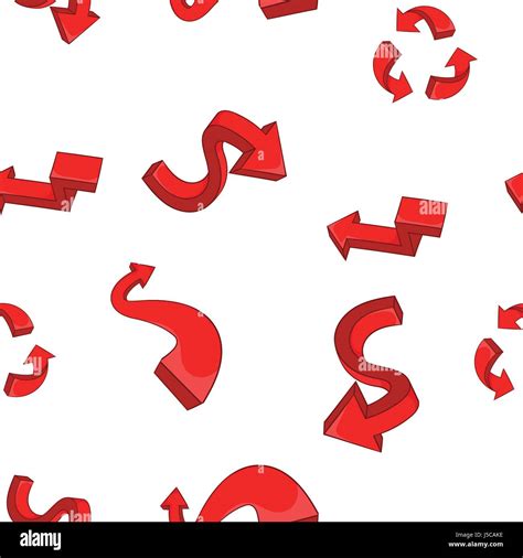Red Arows Pattern Cartoon Illustration Of Red Arows Vector Pattern For Web Stock Vector Image