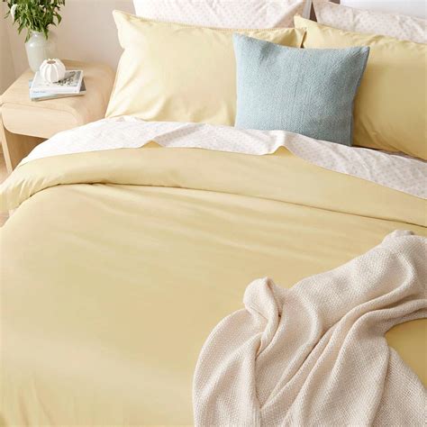 Shop Peyton Washed Cotton Sateen Quilt Cover Set Lemon Online Bed