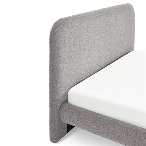 Grey Boucle Double Bed Frame Julian Bowen Furniture123