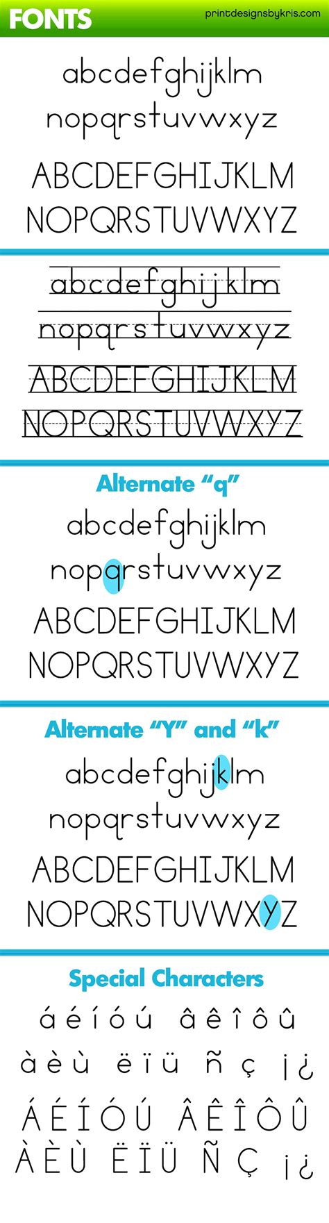 Learning Letters Font