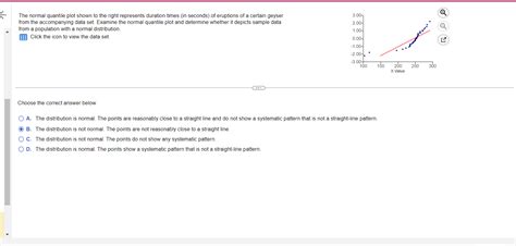 Solved Need Help Thanks The Normal Quantile Plot Shown
