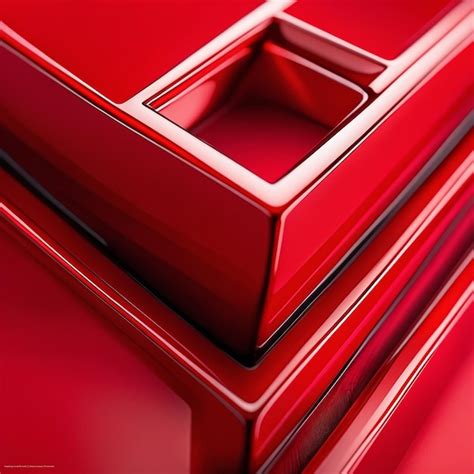 Premium Ai Image Red Rectangle Shaped Abstract Background