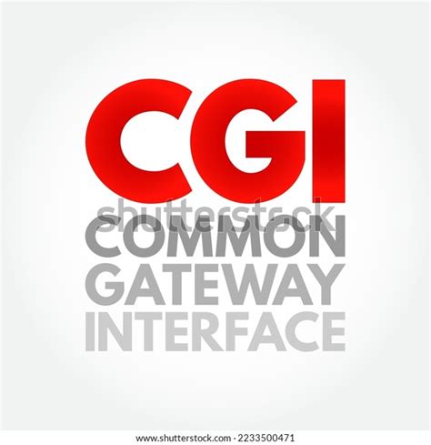 Cgi Common Gateway Interface Provides Middleware Stock Vector Royalty