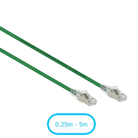 Cable Society Ultra Slim Green Cat6a Patch Cable Patch Lead