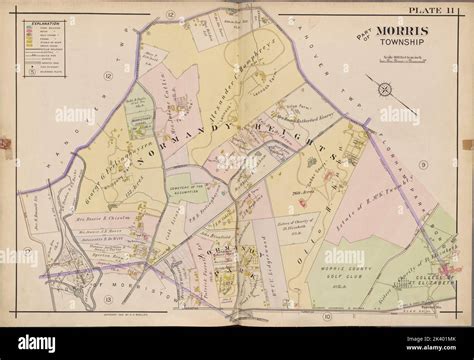 Morris County Double Page Plate No 11 Map Bounded By Madison Ave