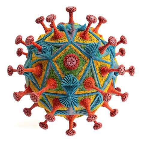 Abstract Colorful Structure Of The Virus Stock Illustration