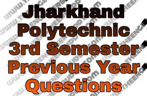 Jharkhand Polytechnic 3rd Semester Previous Year Question Bank