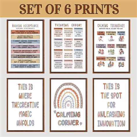 Radical Acceptance Coping Statements Cbt Print Dbt Skills Poster