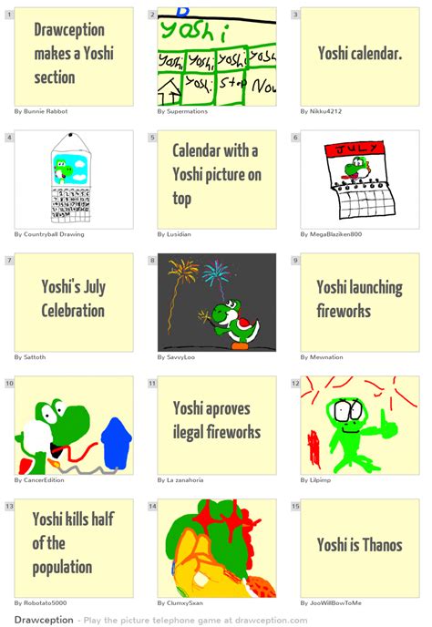Drawception Makes A Yoshi Section Drawception