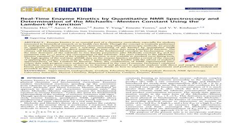 Pdf Real Time Enzyme Kinetics By Quantitative Nmr Pendidikankimiawalisongoacidwp Content