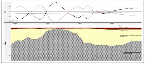 Magnetic Model Response Of The Total Magnetic Intensity Data Along