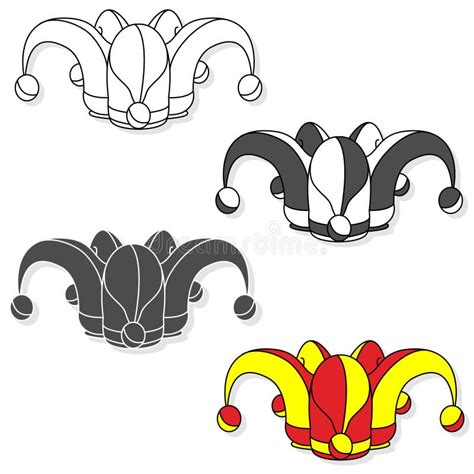 Jester Hat Vector Image Solated On White Background Hand Made Drawing