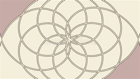 Circular Geometric Pattern With Interlocking Curves Elegant Motif