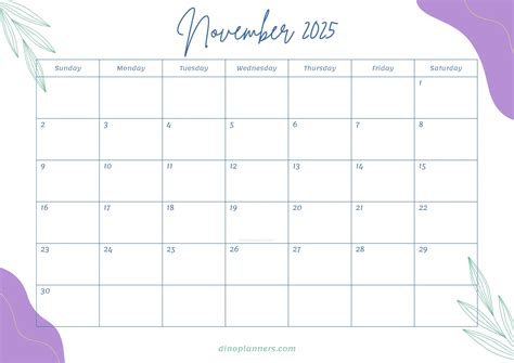 Cute November 2025 Calendars ️ 2 Pdf Printables