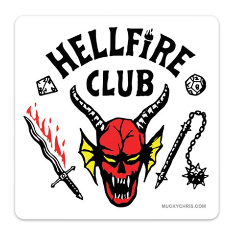Stranger Things Hellfire Club Sticker 3d Printing By Muckychris