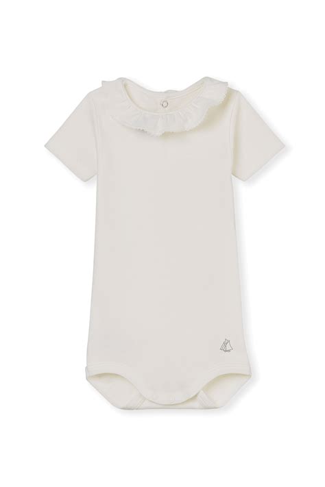 בגד גוף קצר עם צווארון מלמלה בגוון מרשמלו גילאי 18 36 חודשים Factory 54