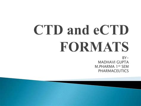 Ctd And Ectd Pptx
