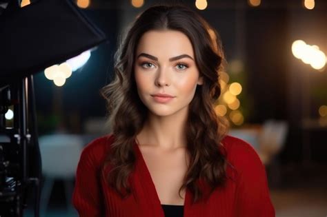 Premium Photo Influencer Recording New Content For Social Media