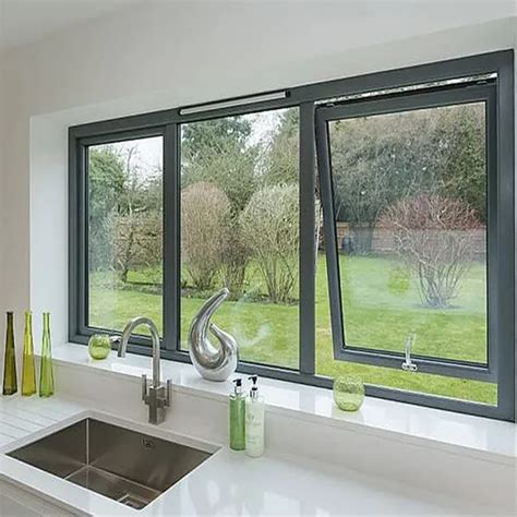 Soundproof Aluminium Gas Strut Pass Through Top Hung Aluminum Push Out