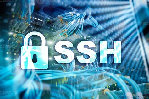 SSH Secure Shell Protocol And Software Data Protection Internet And Telecommunication Concept