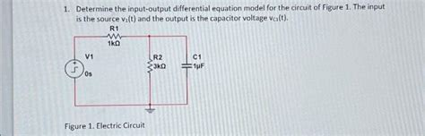 solved 1 determine the input output differential equation
