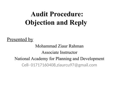 Audit Procedureppt An Comprehensive Approach Ppt