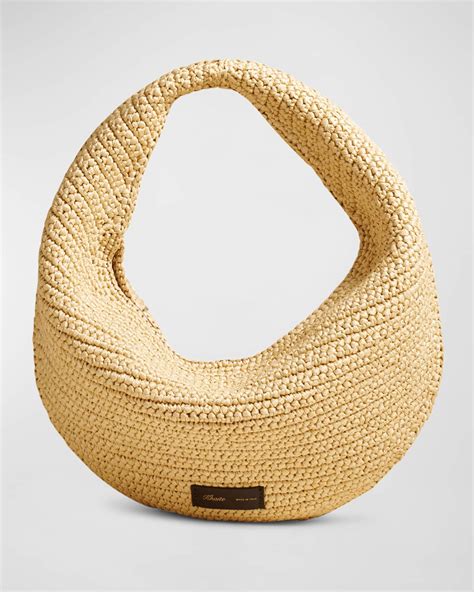 Khaite Olivia Medium Raffia Hobo Bag Neiman Marcus