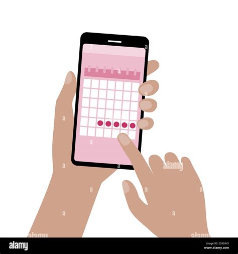 Digital Menstrual Calendar Using Phone App To Keep Track Of Menstrual