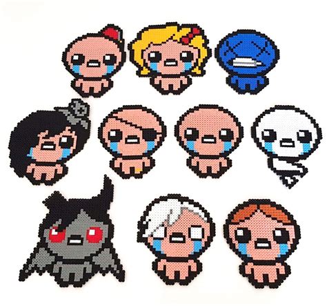 Binding Of Isaac Characters Pixel Art Perler Decoration Etsy