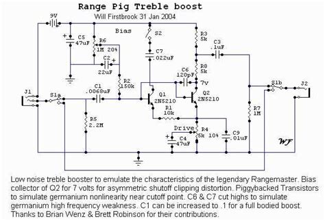 A Detailed Schematic Of The Silicon Rangemaster Pedal