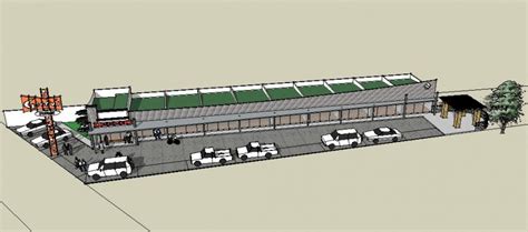 D Model Of Building Exterior Detail Layout Sketch Up File