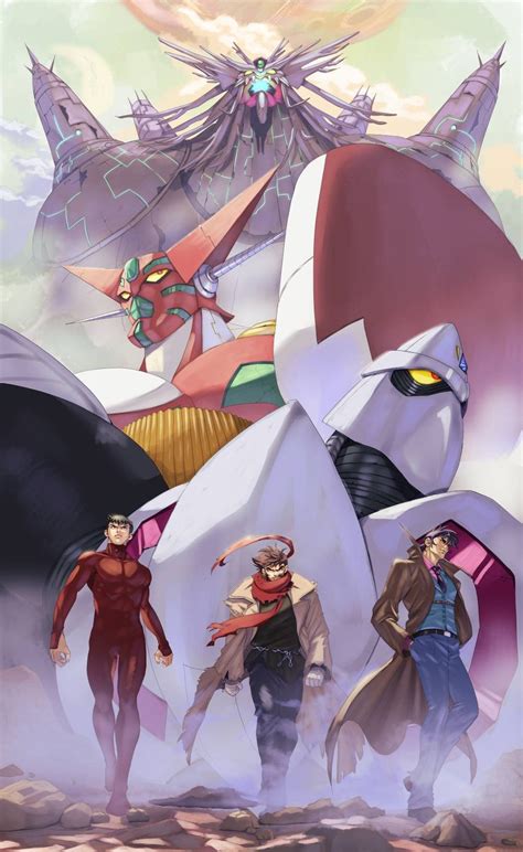 Nagare Ryoma Shin Getter Jin Hayato And Gou Saotome Getter Robo