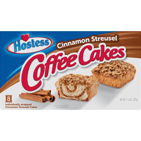 Hostess Bakery Single Cinnamon Coffee Cake With Streusel Topping 8