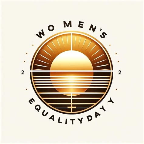 A Gold Circle With The Words Women Equal Equal In Equal Rights