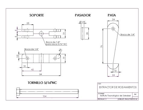 Plano De Extractor De Rodamientos Pdf