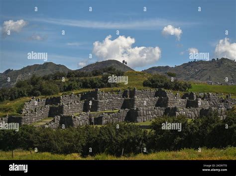 View Of Sacsayhuamán Complex Built By The Inca In The 15th Century