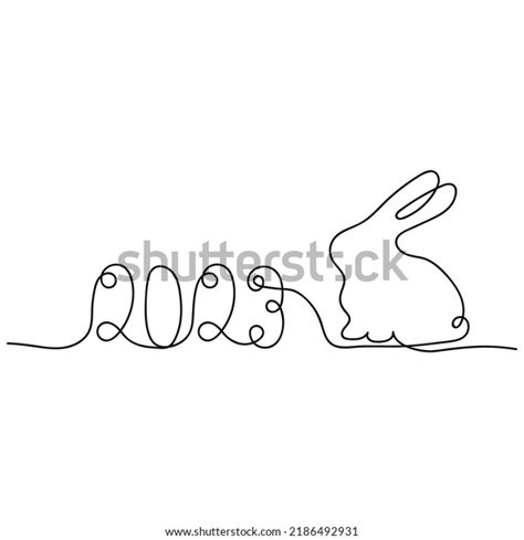 Continuous One Line Drawing Rabbit 2023 Stock Vector Royalty Free 2186492931 Shutterstock