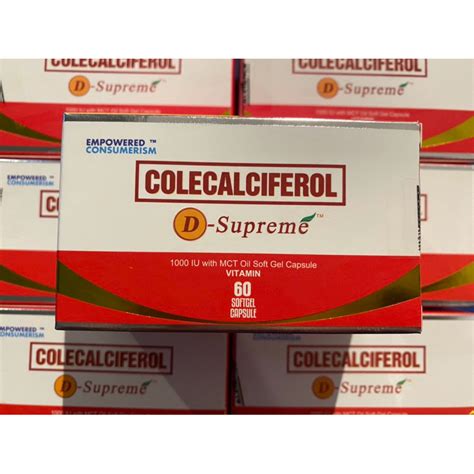 D Supreme Colecalciferol 1000 Iu 60 Softgel Capsule Shopee Philippines