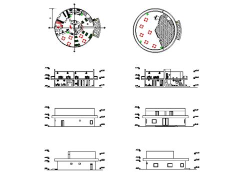 Circular Cafeteria In Dwg 1 46 Mb Cad Library