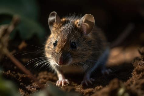 Premium Ai Image A Mouse In The Dark With A Dark Background