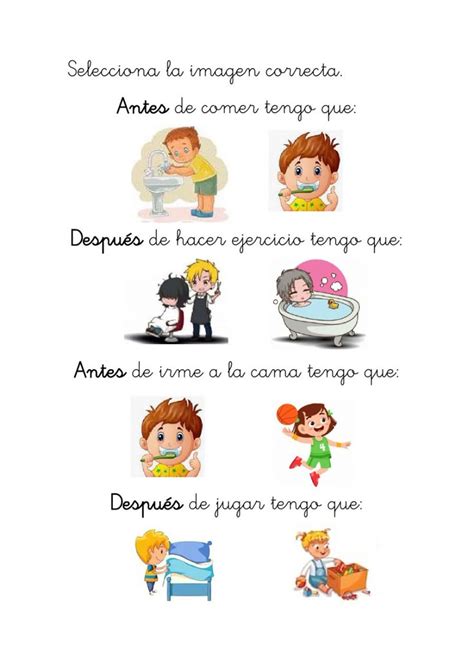 Secuencia Temporal Antes Y Después Worksheet Antes Y Después