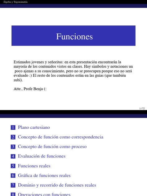 Funciones Pdf Sistema De Coordenadas Cartesianas Matemática Elemental