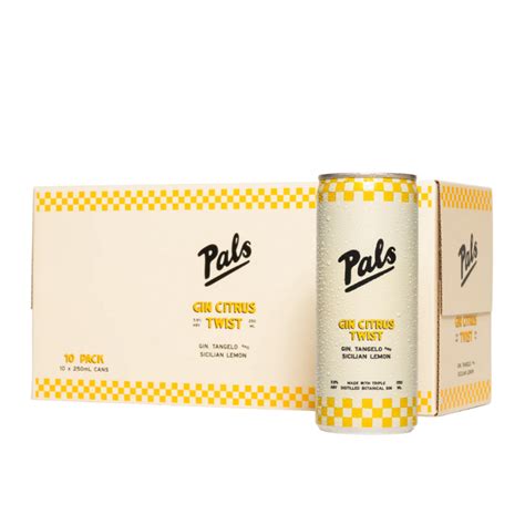 Pals Gin Citrus Twist 10pk Cans Gimme Beverage Delivery