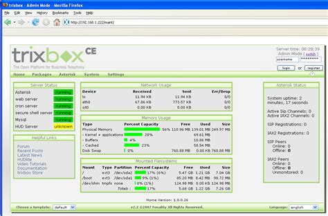 Trixbox Admin Access