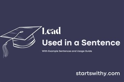 Lead In A Sentence Examples 21 Ways To Use Lead
