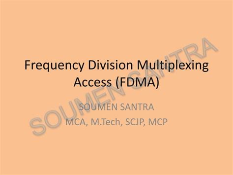 frequency division multiplexing access fdma pptx
