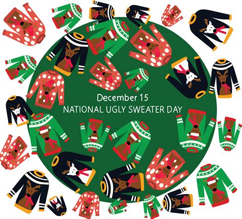 National Ugly Sweater Day Vector 34337410 Vector Art At Vecteezy