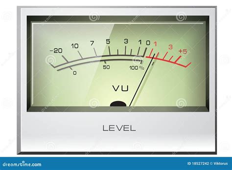Analog Signal Vu Meter Vector Illustration 18527242